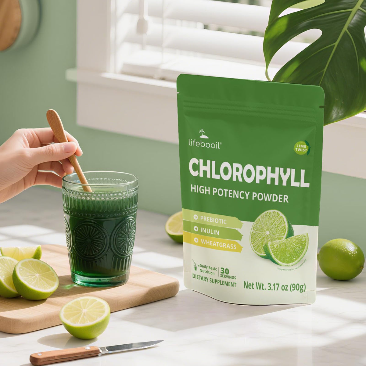 30 servings of pure chlorophyll