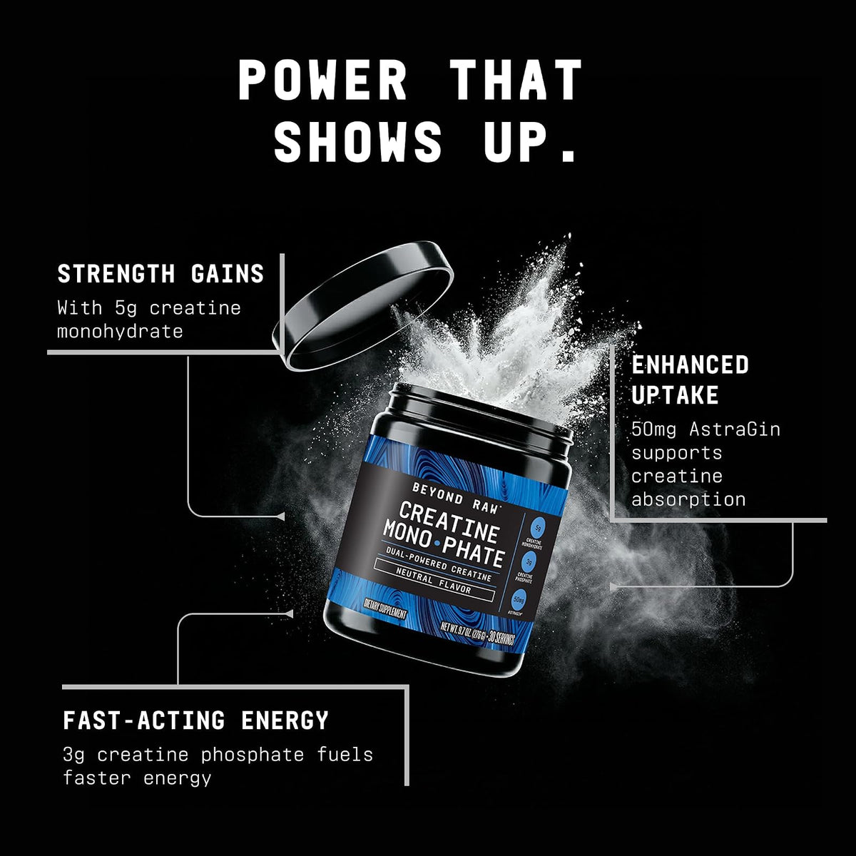 30 servings of pure creatine