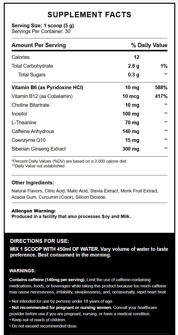 30 servings of revitalizing energy