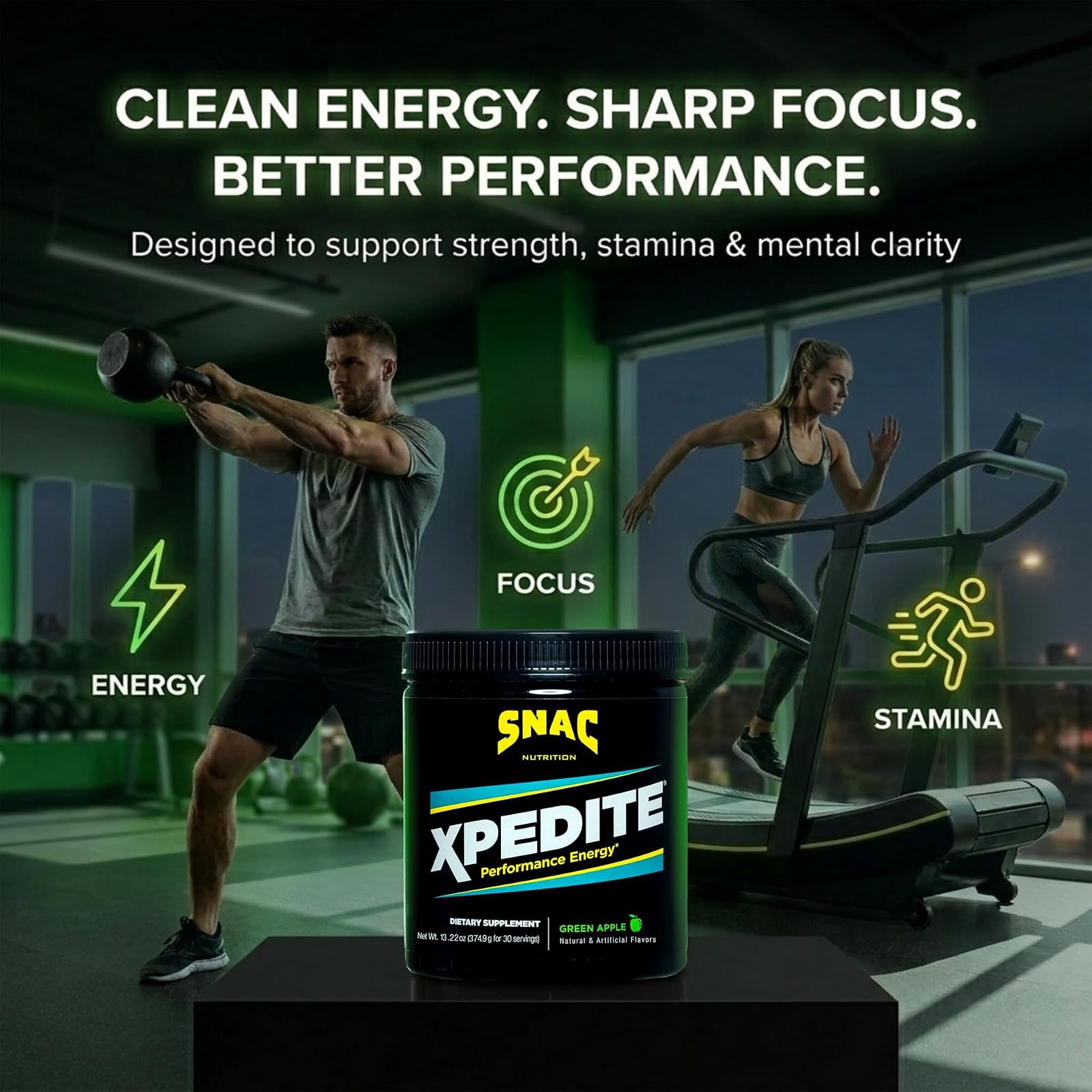 30 servings of SNAC pre-workout