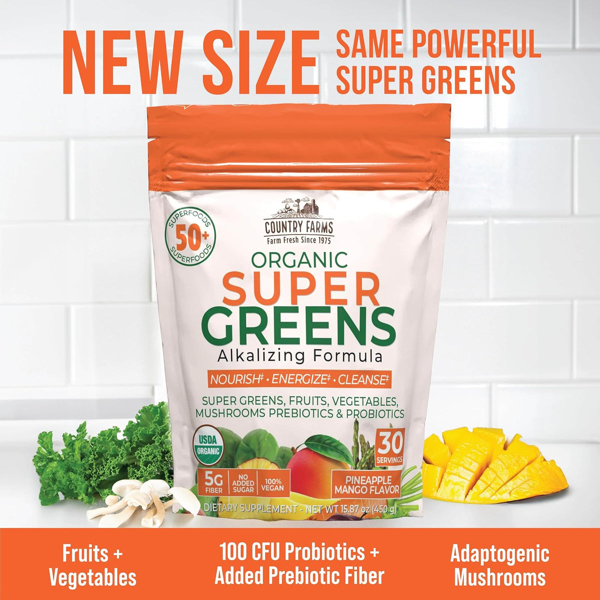 30 servings of super greens nutrition