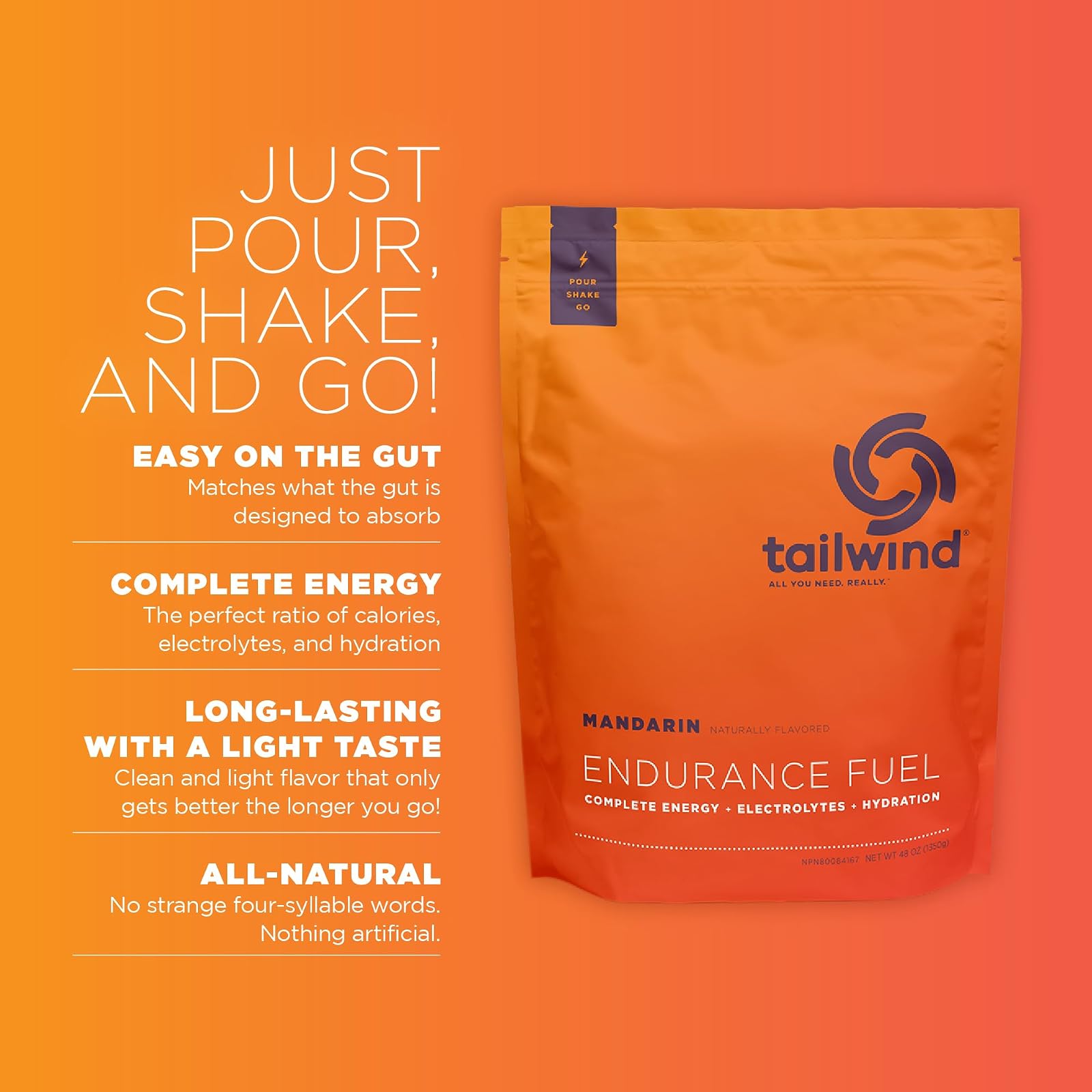 30 servings of Tailwind energy drink
