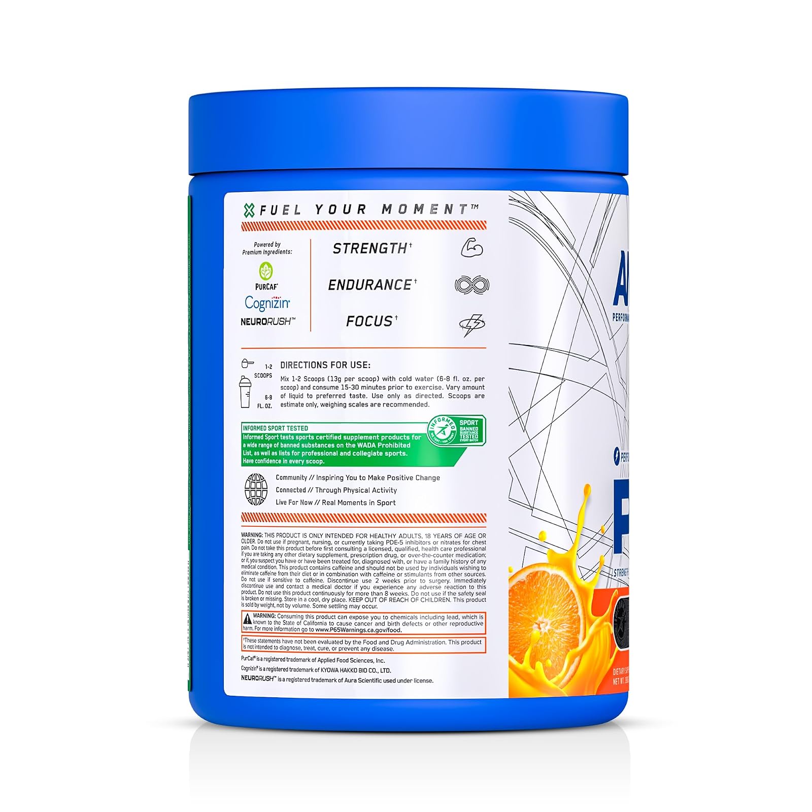 30 servings of Tang Orange pre-workout