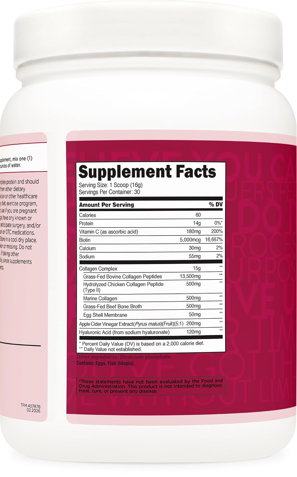 30 servings of TransformHQ collagen