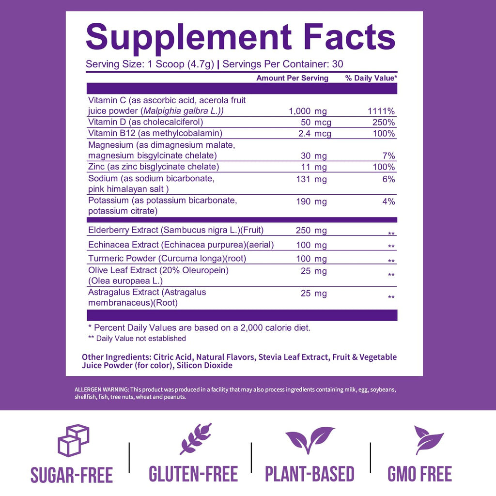 30 servings of vitamin C powder