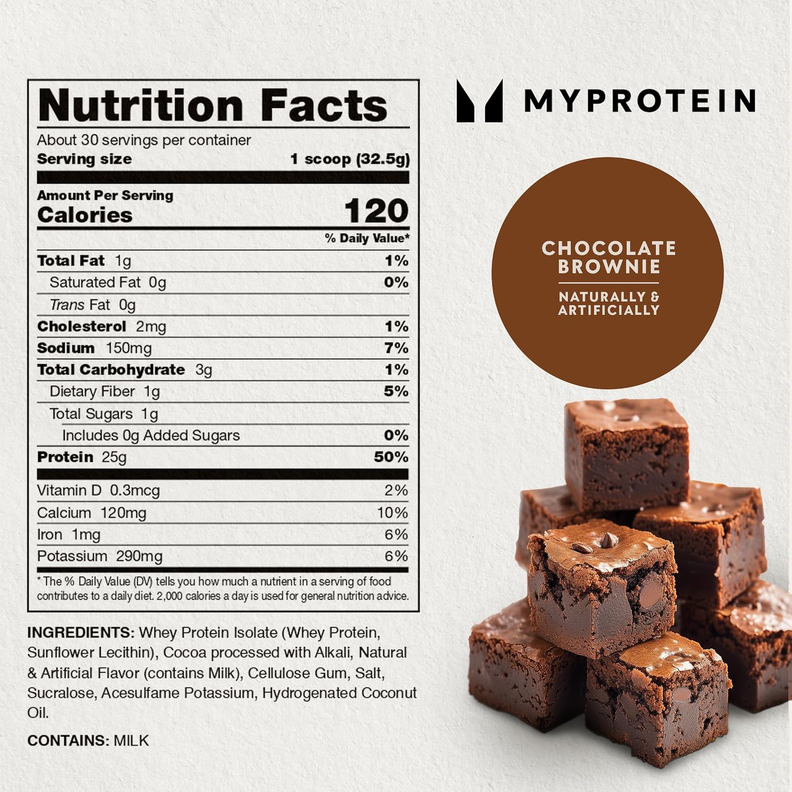30 servings of whey protein isolate