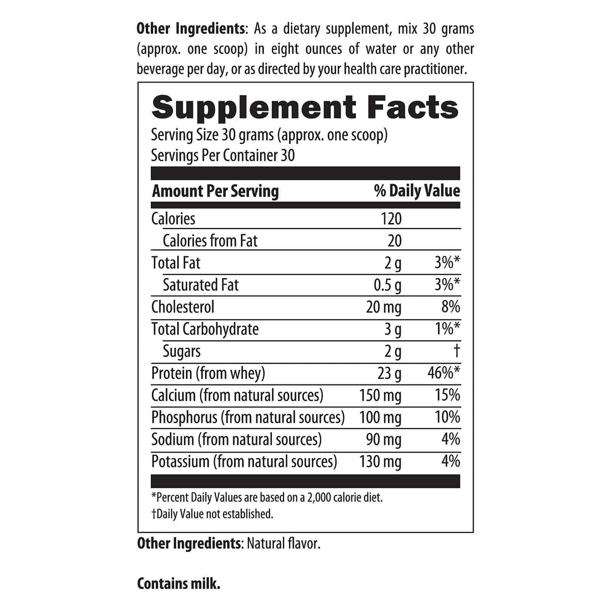 30 servings of whey protein