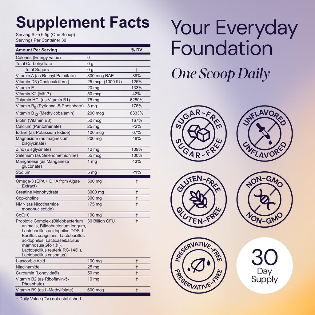30 servings of women's multivitamins