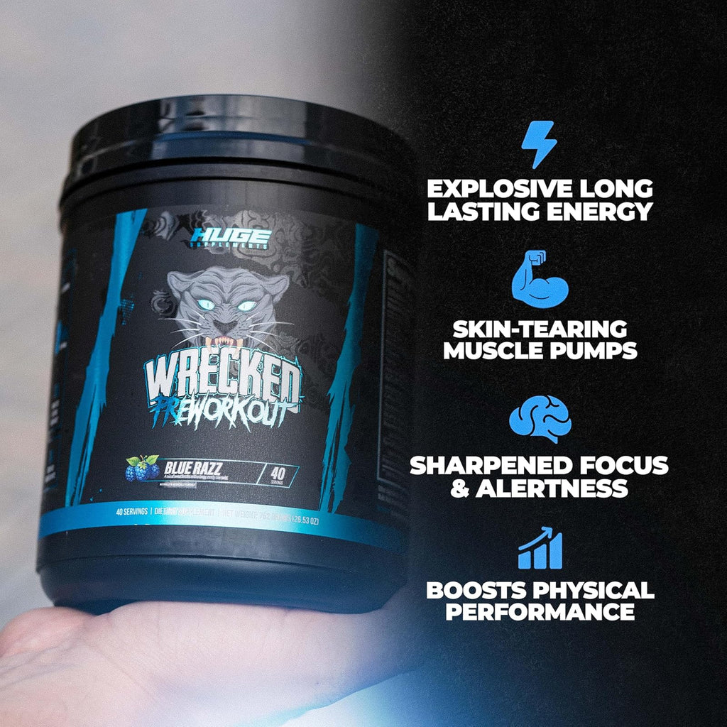 30 servings of Wrecked pre-workout