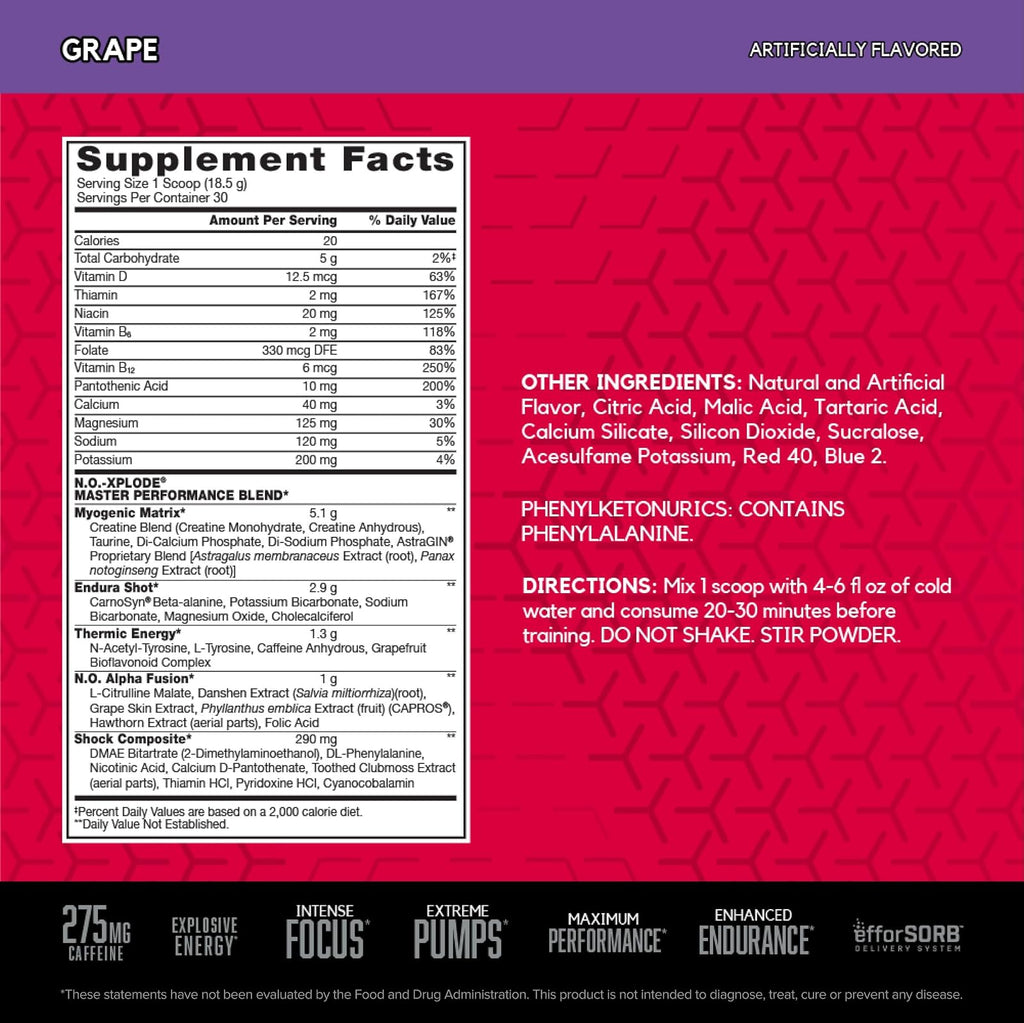 30 servings pre-workout supplement