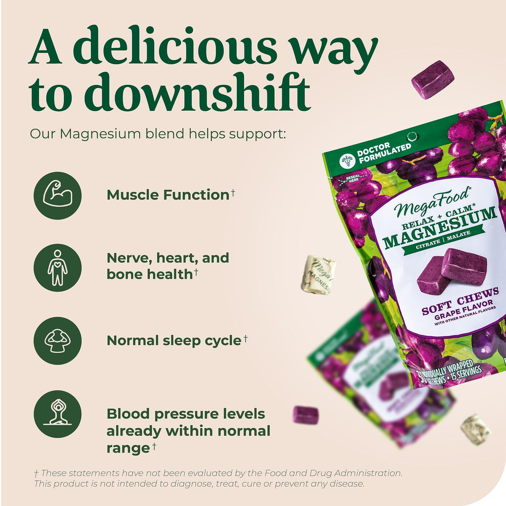30 soft chews for daily magnesium intake