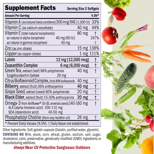 30 softgels for daily eye nutrition