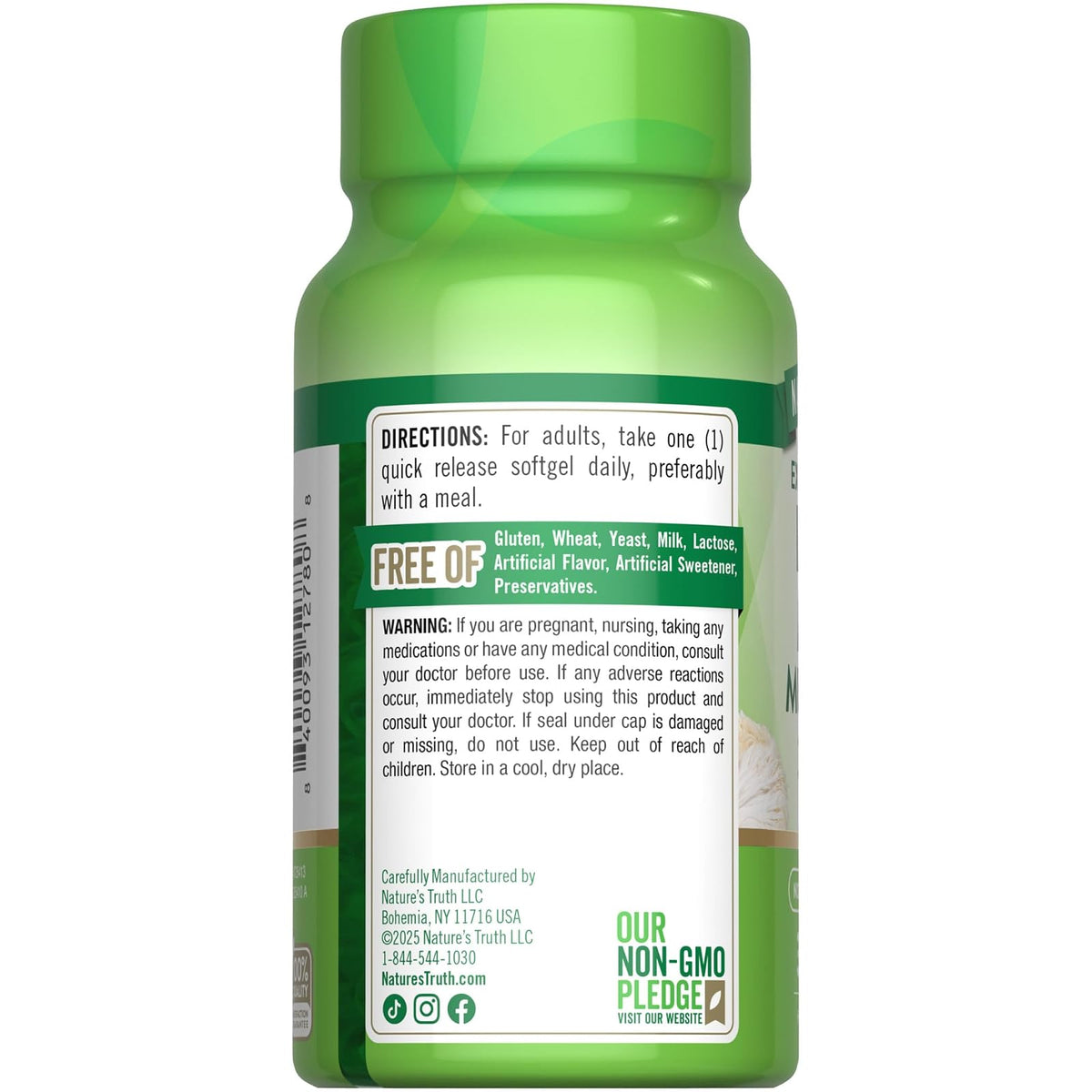 30 softgels of lion's mane benefits