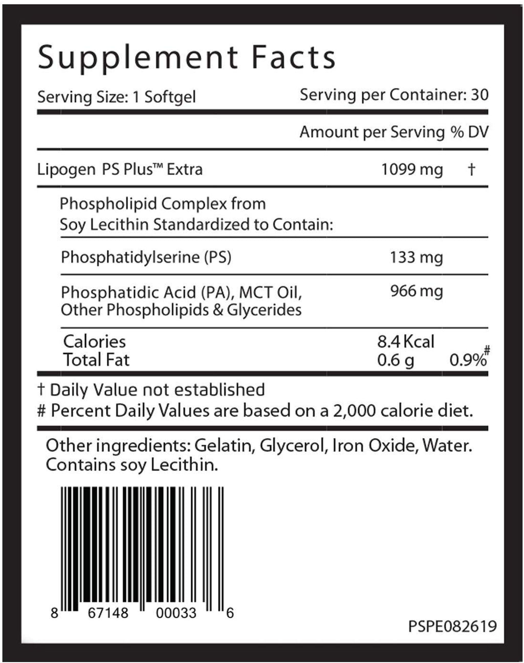 30 softgels of PS Plus multivitamins