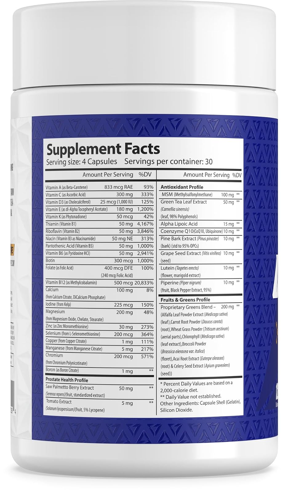 30 tablets for convenient nutrition
