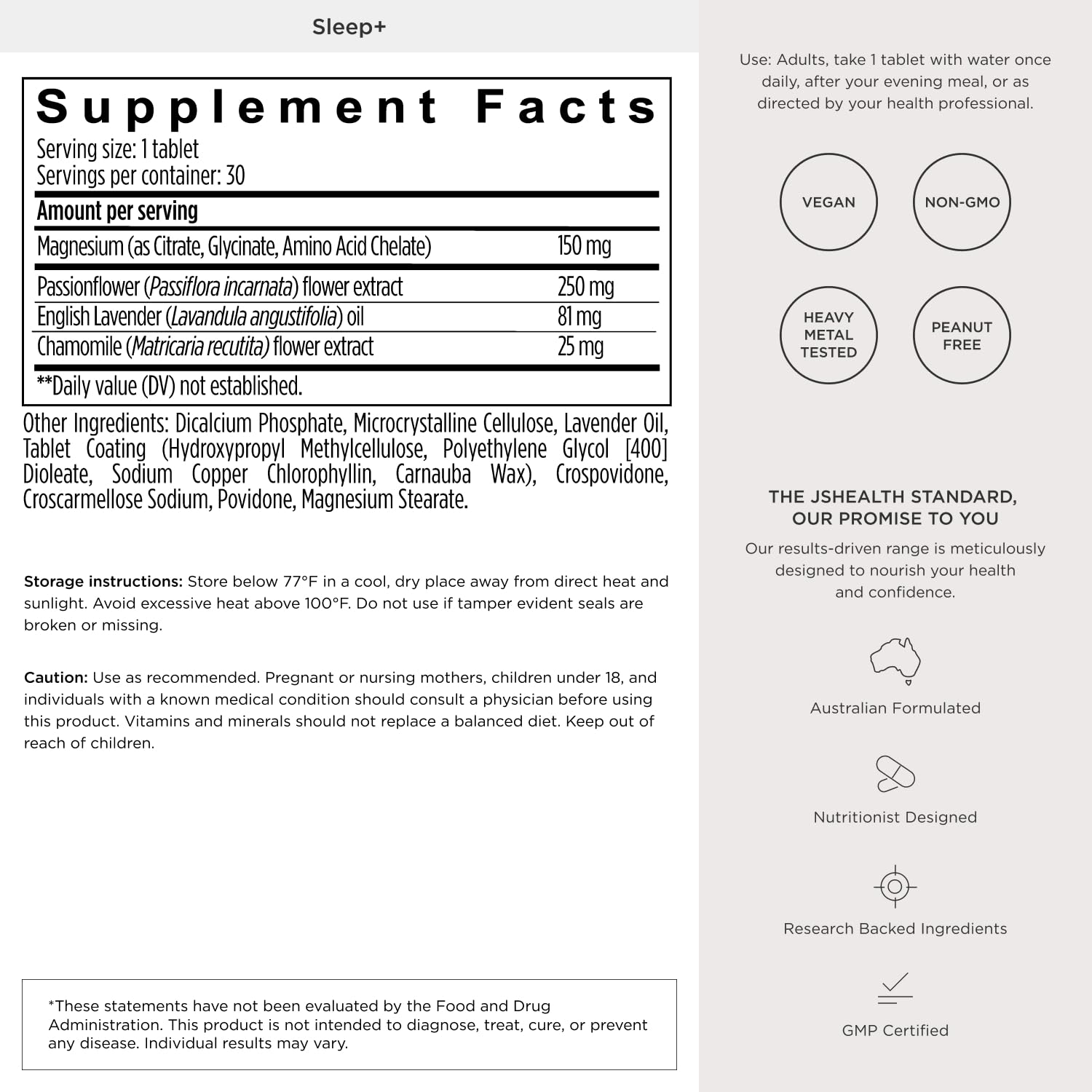 30 tablets of calming magnesium