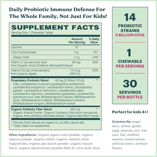 30 tablets of kids immune defense