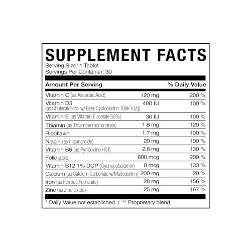 30 tablets of prenatal nutritional support