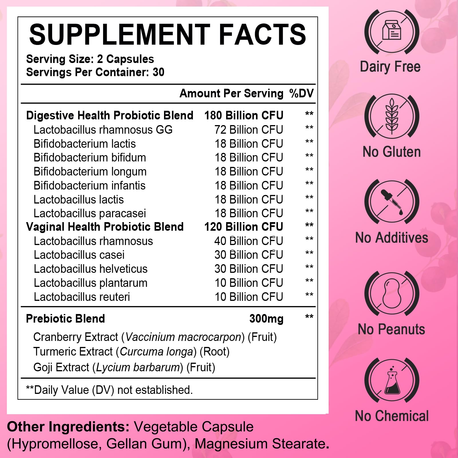 300 billion CFU probiotic capsules