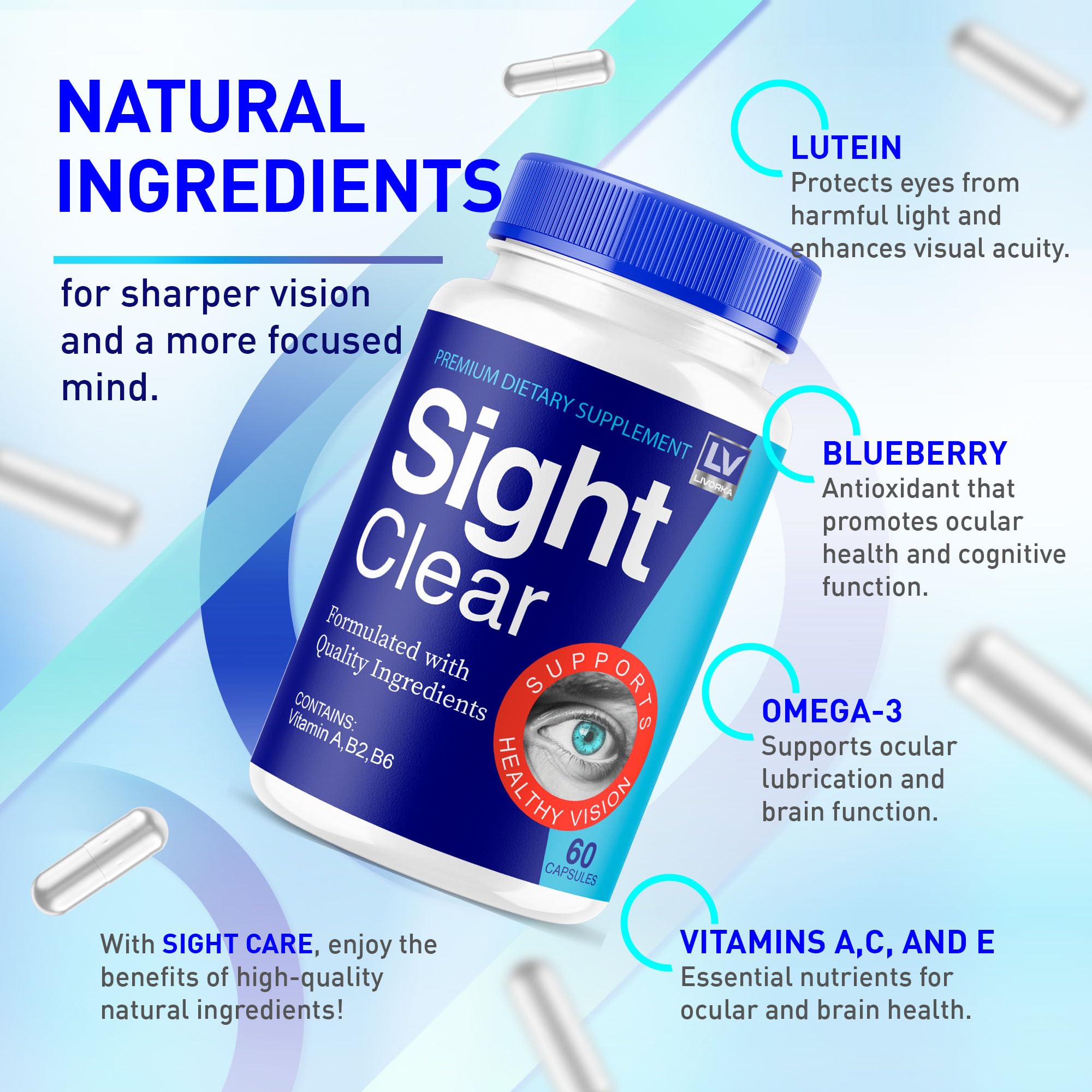 300 capsules for optimal eye health