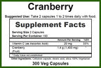 300 capsules of cranberry extract