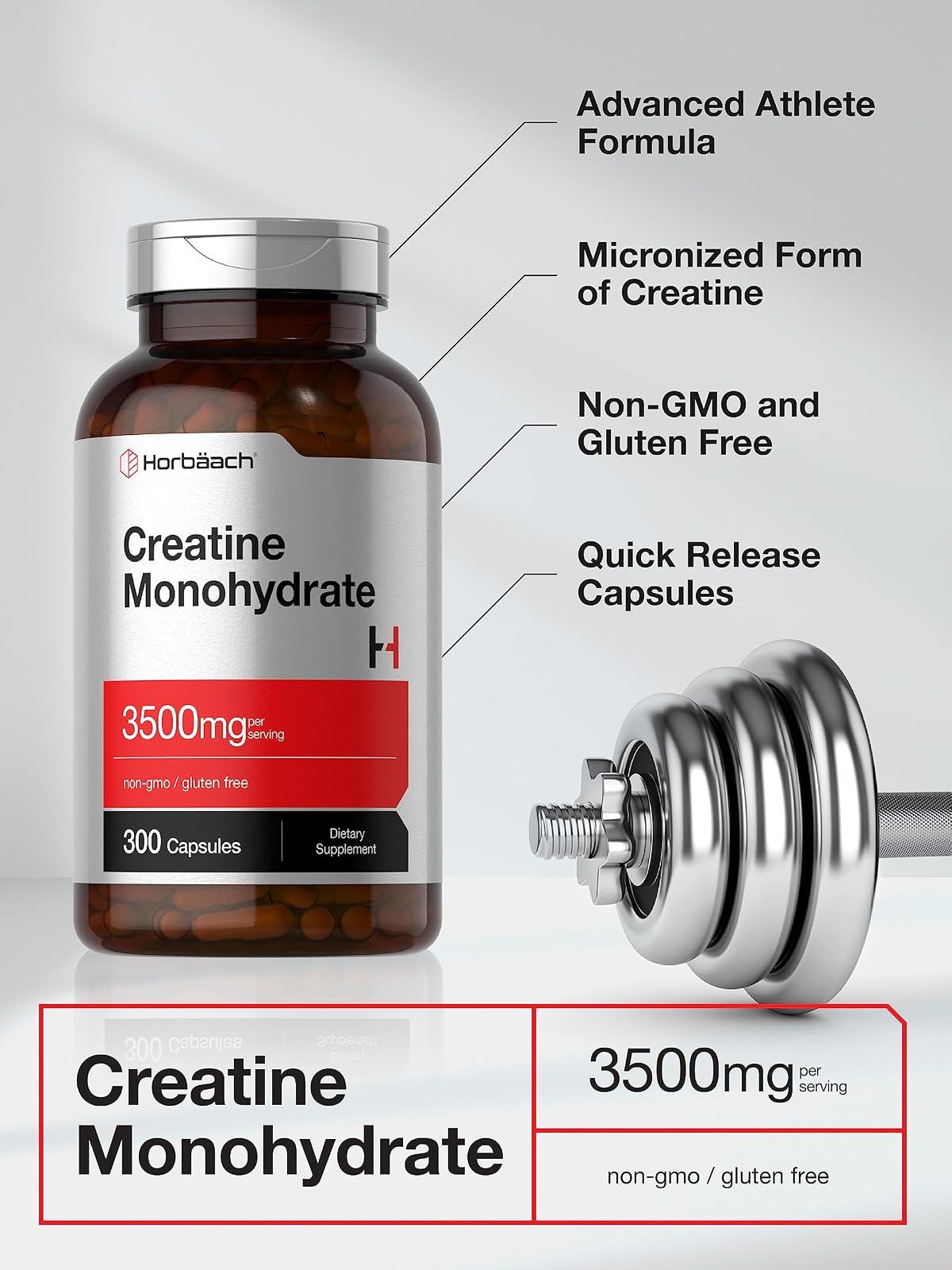 300 capsules of creatine monohydrate