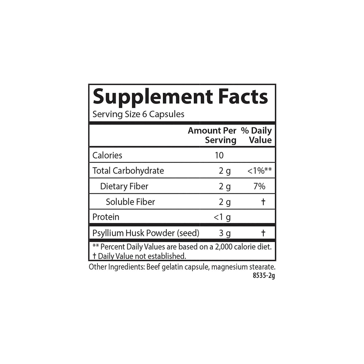 300 capsules of fiber supplement