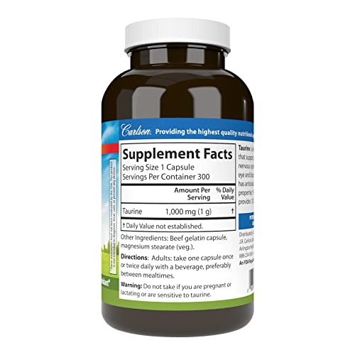 300 capsules of taurine supplement