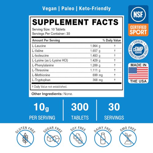 300 count BCAA supplement tablets