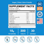 300 count BCAA supplement tablets