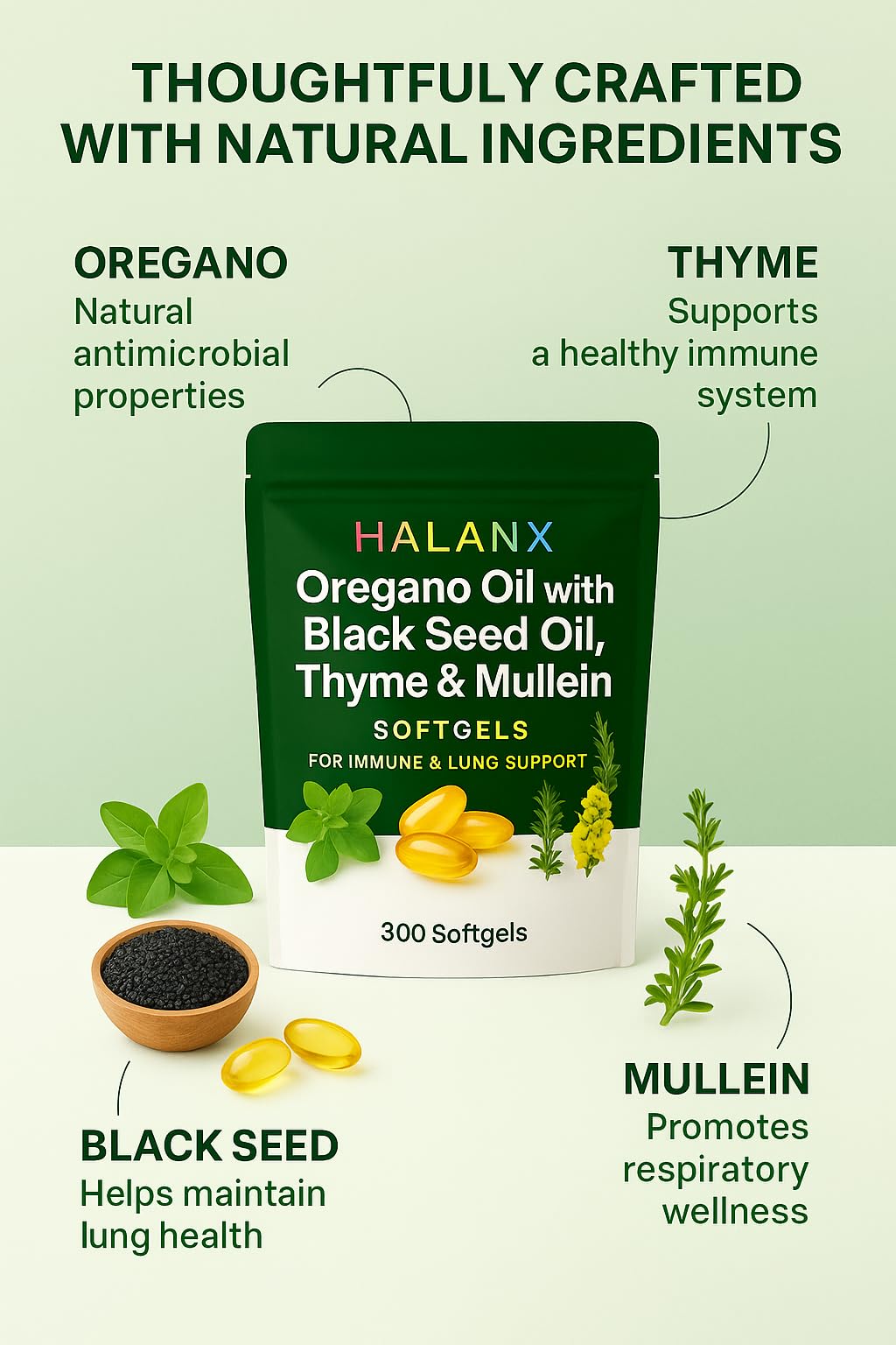 300 count oregano oil capsules