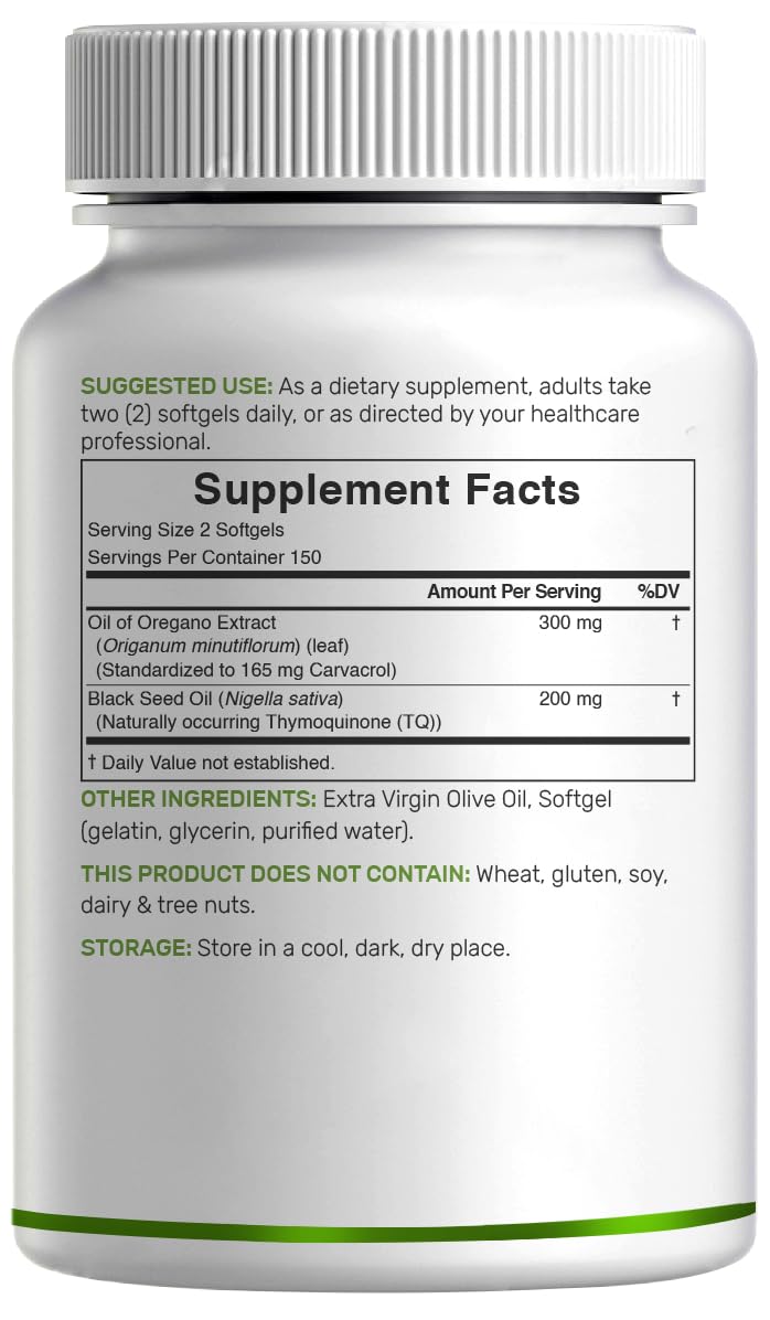 300 count oregano oil softgels