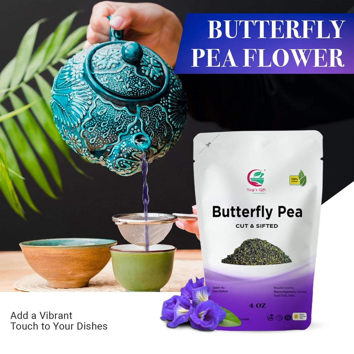 300+ cups of butterfly pea tea