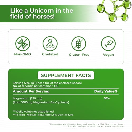300 g magnesium glycinate for muscle health