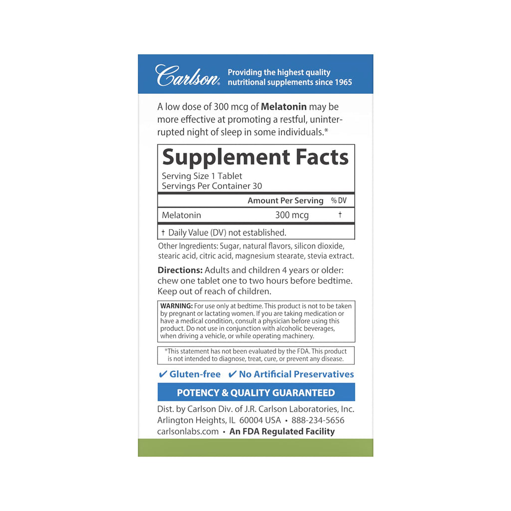 300 mcg melatonin for restful nights