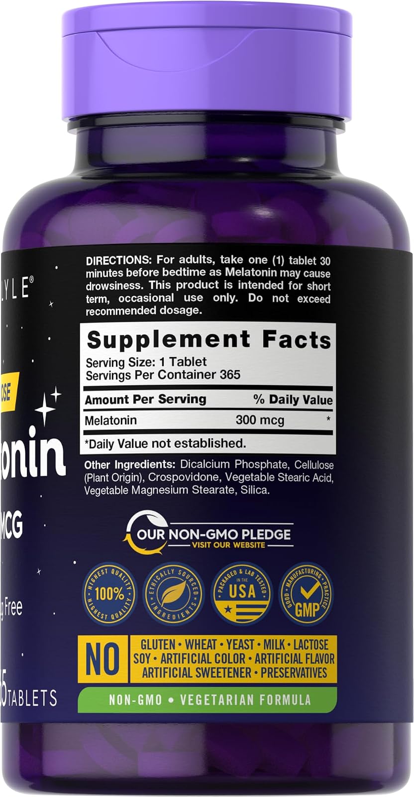 300 mcg melatonin tablets for relaxation