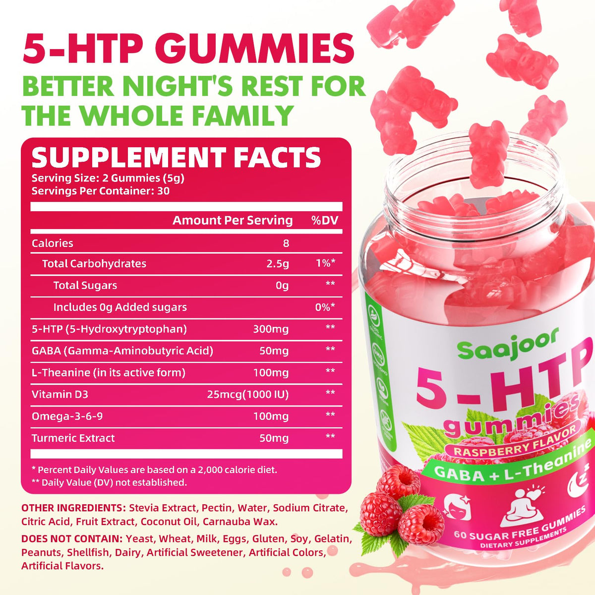 300 mg 5-HTP gummies for mood support