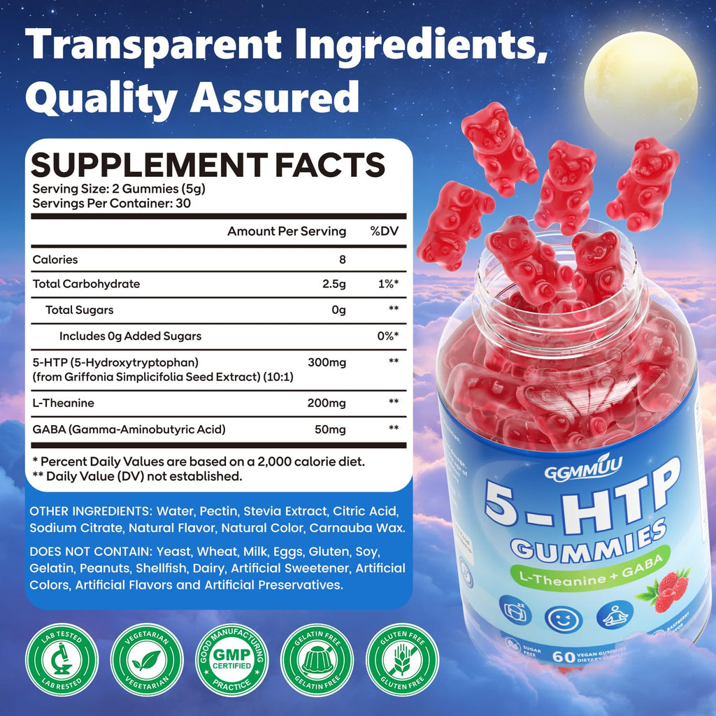300 mg 5HTP gummy supplements