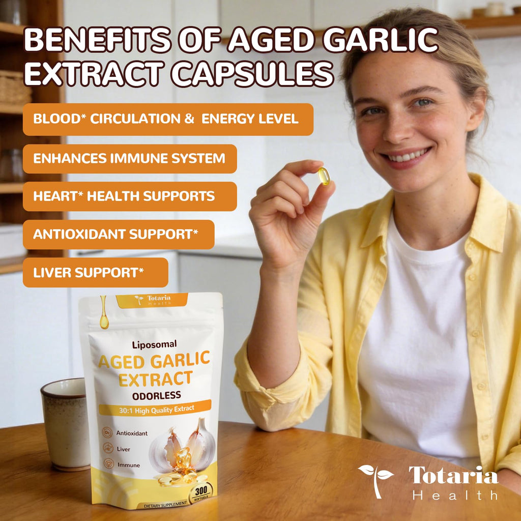 300 mg aged garlic extract capsules