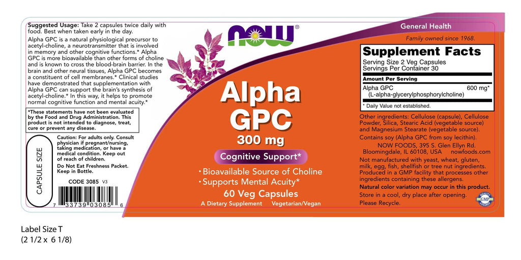 300 mg Alpha GPC for mental clarity