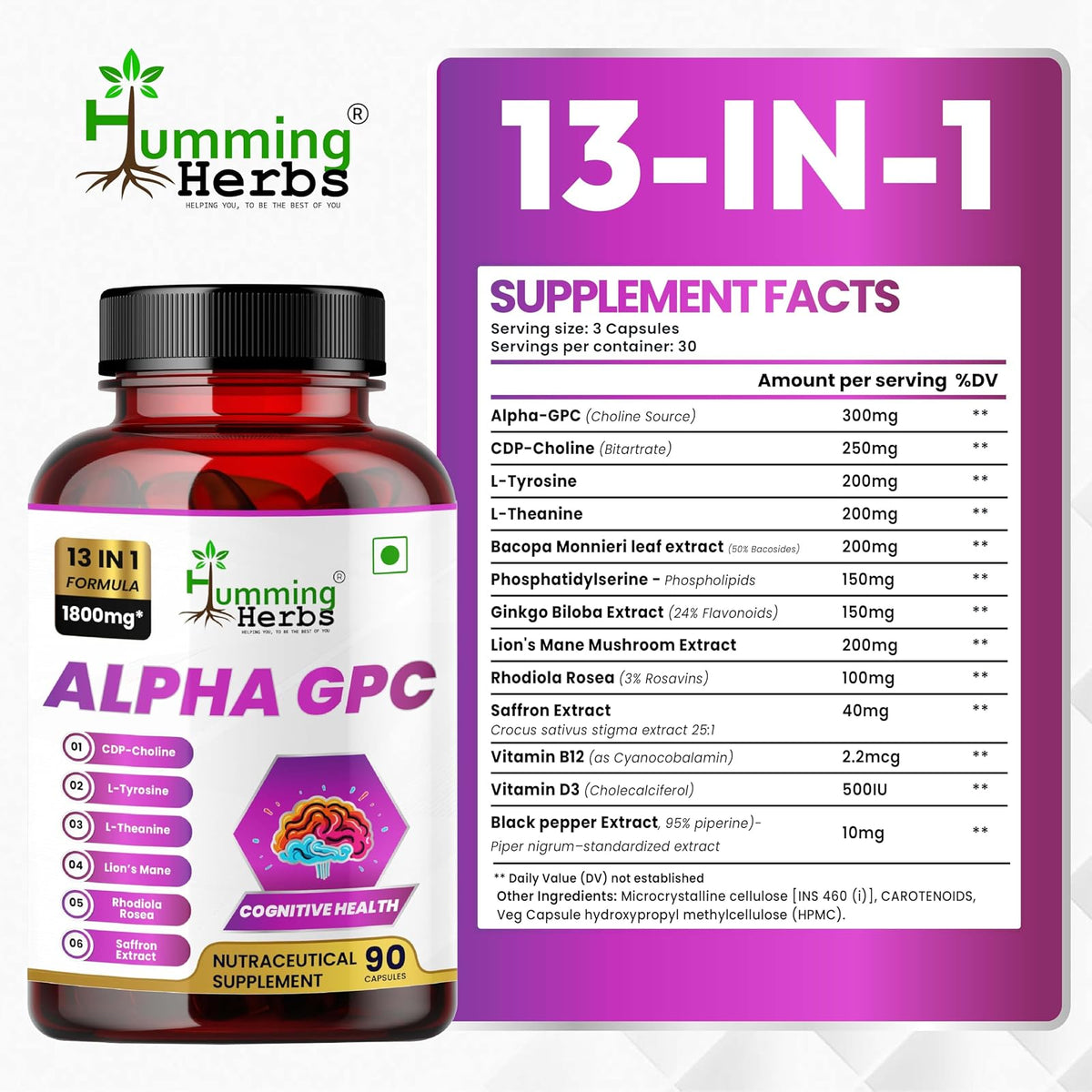 300 mg Alpha GPC multivitamins