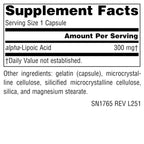 300 mg alpha lipoic acid capsules