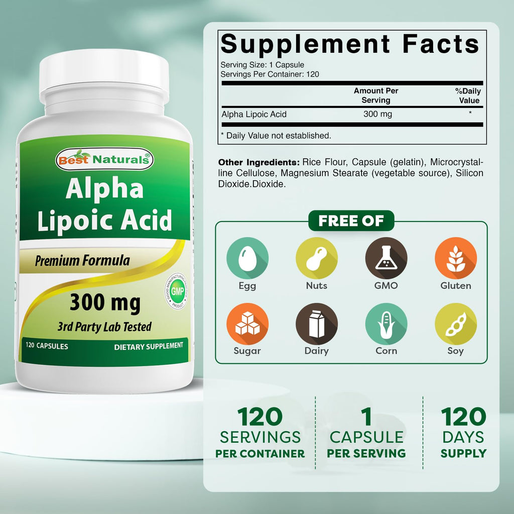 300 mg alpha lipoic acid capsules