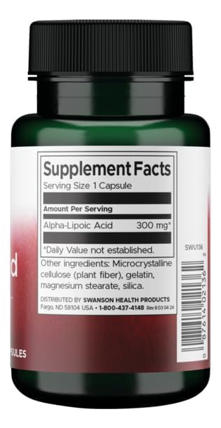 300 mg alpha lipoic acid supplement