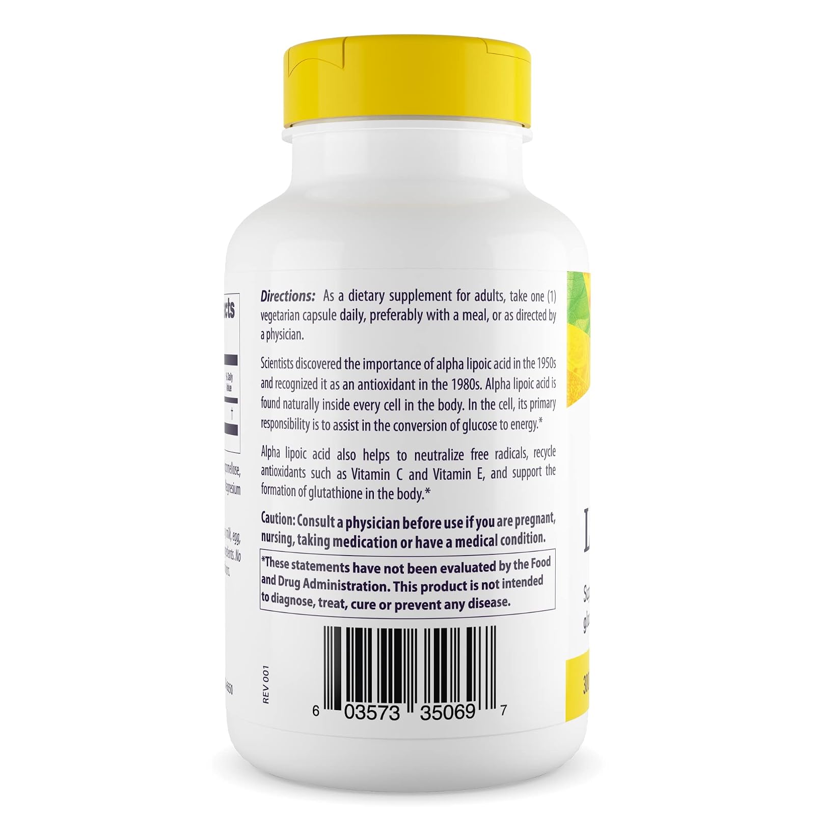 300 mg alpha lipoic acid supplement