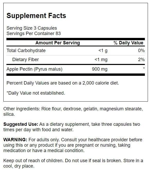 300 mg apple pectin capsules for digestion