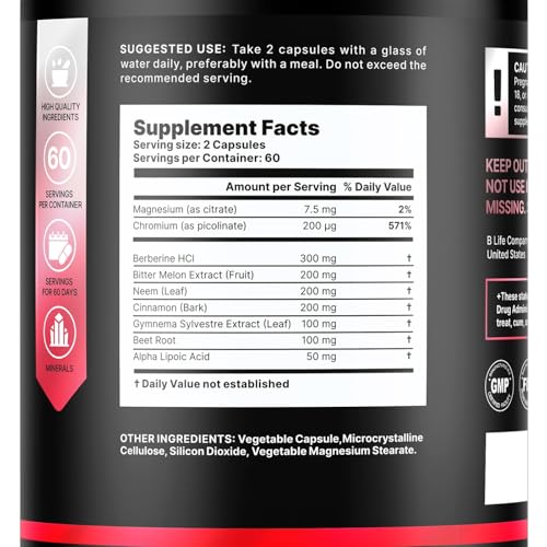 300 mg Berberine for metabolic support