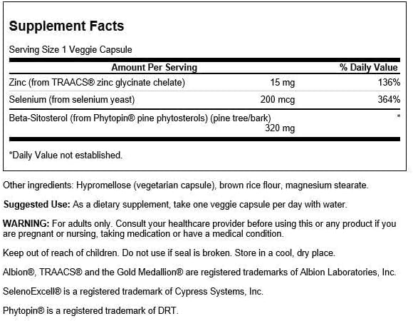 300 mg Beta-Sitosterol for wellness