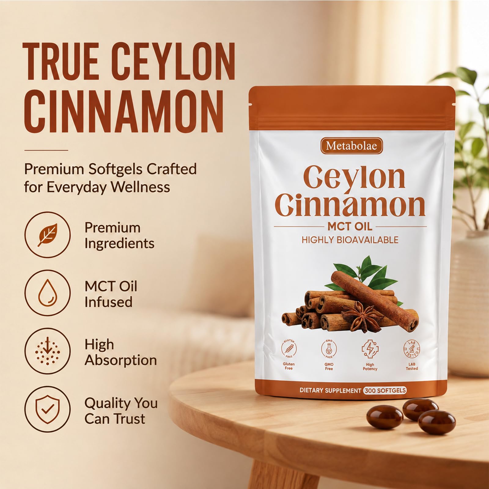 300 mg Ceylon cinnamon benefits