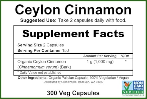 300 mg ceylon cinnamon capsules